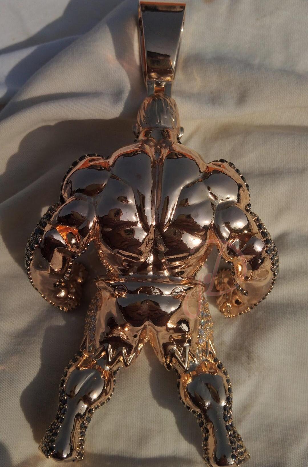 Custom Character Heavy Hulk 925 Silver 37ct Moissanite Iced Out Jewelry ...