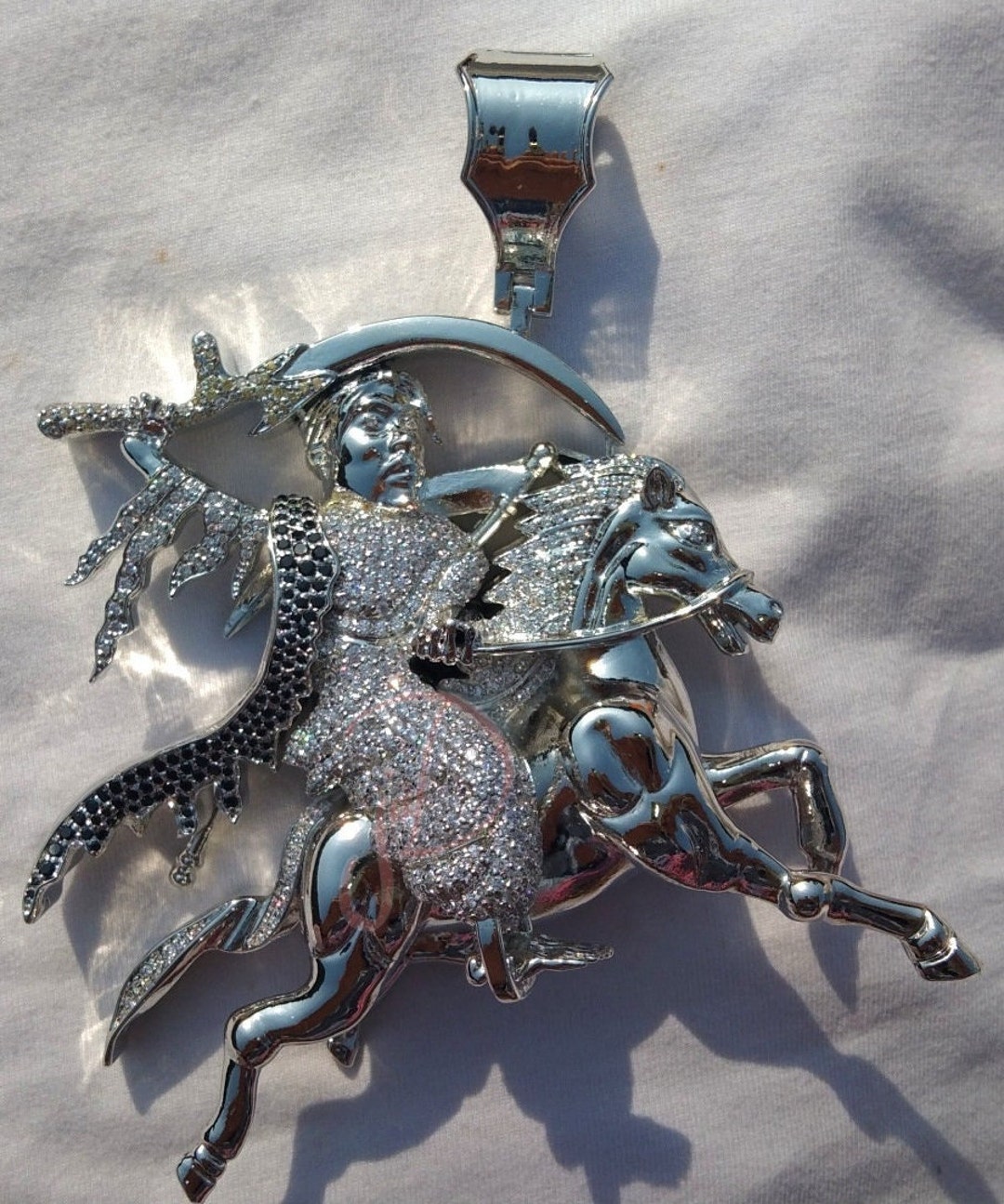 Custom Animal 2PAC Horse 925 Silver 11ct Moissanite White Gold Icedout ...