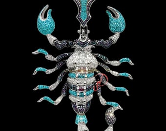 Custom Iced Out Danny Phantom Dark in the Glow Cartoon Pendant in 925 ...