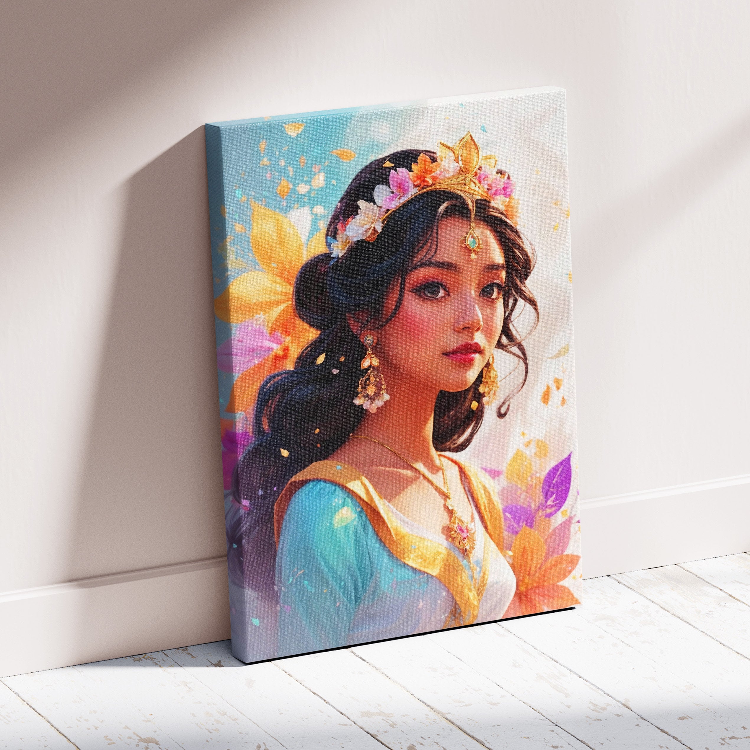 Cartoon Jasmine Princess Wall Art Print From a Delightful - Etsy
