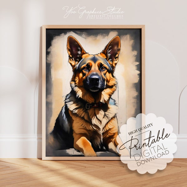 German Shepherd Art Work - Etsy