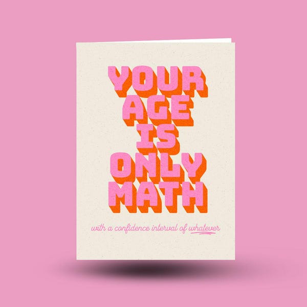 Statistics Birthday Card - Etsy