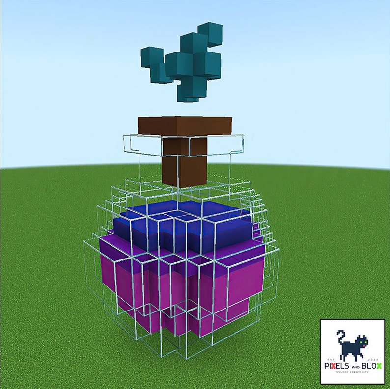 Potion Bottle Minecraft Step by Step Build Pattern Building - Etsy