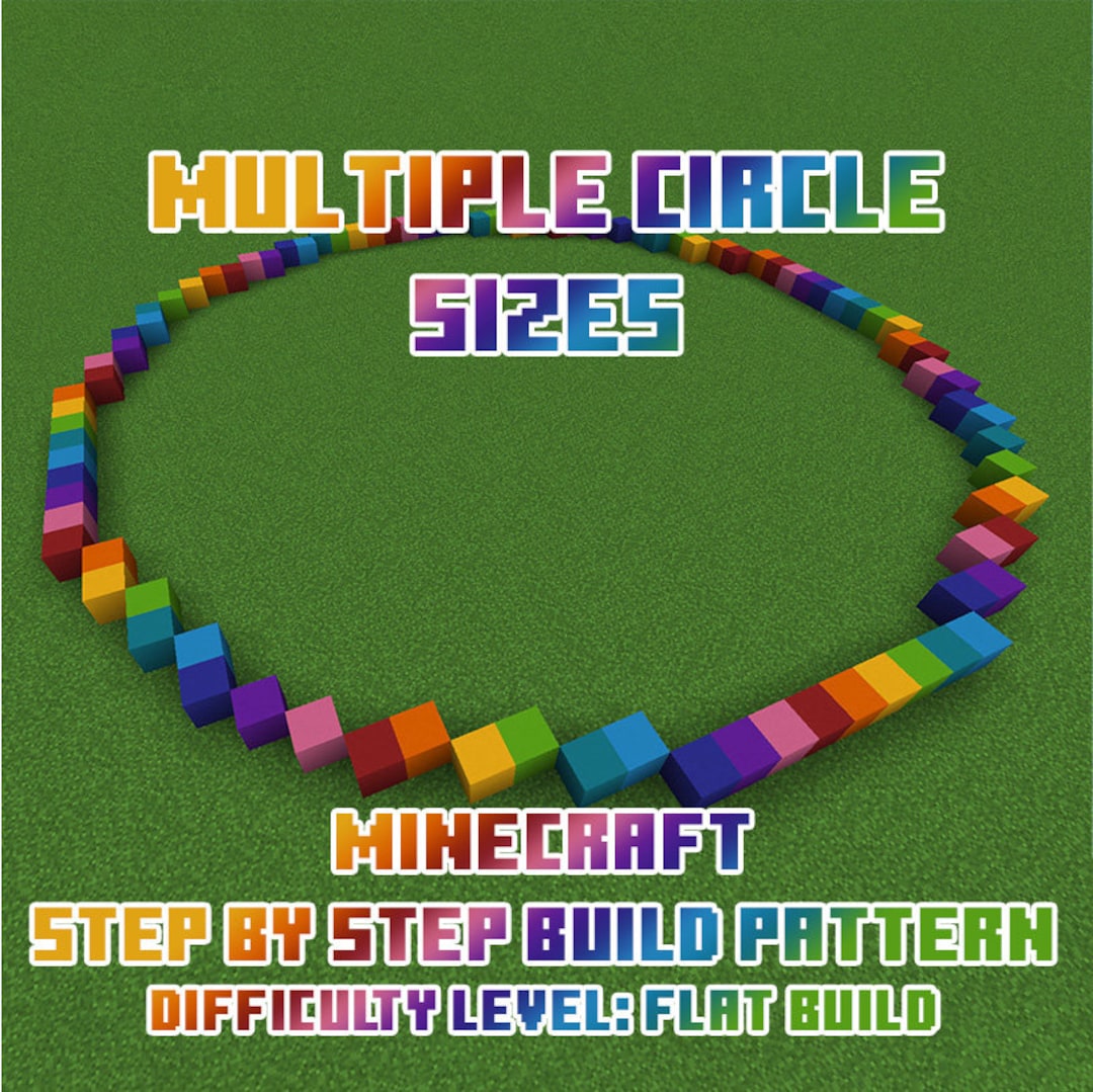 Circles Minecraft Step by Step Build Pattern Building Blocks Circle ...