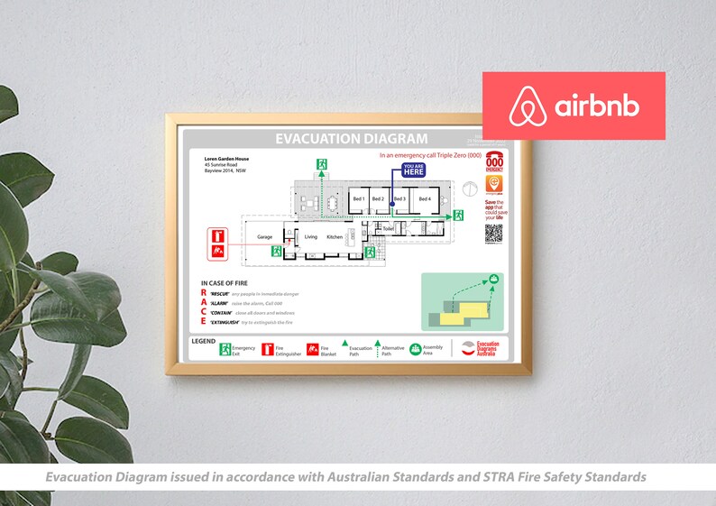 Evacuation Diagram (additional Floor Plans) - Etsy