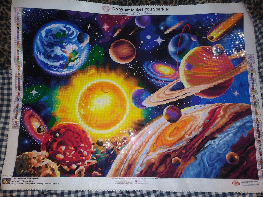 Completed Solar System Diamond Painting - Etsy