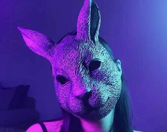 Full Face Bunny Mask - Etsy