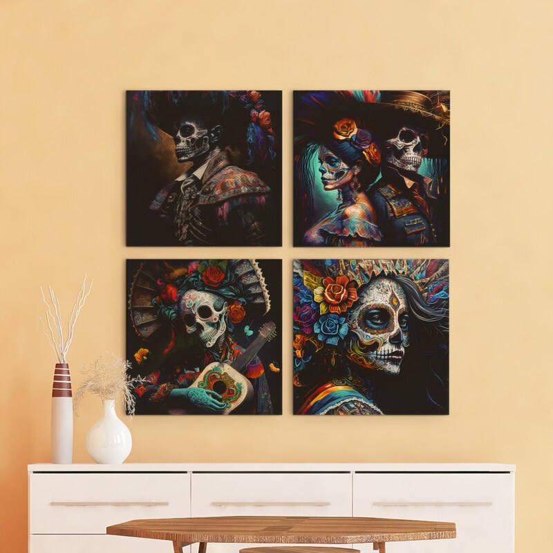 Day of the Dead Wall Art - Etsy