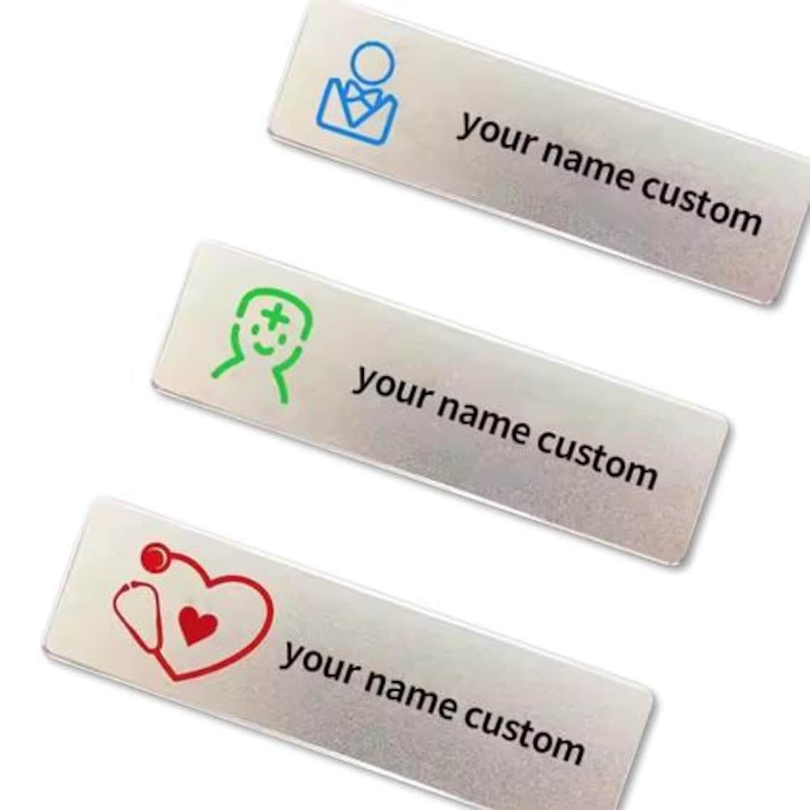 Custom Name Tags Magnetic Magnet Name Badges With Logo - Etsy