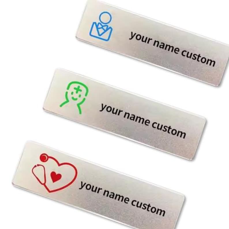 Custom Name Tags Magnetic Magnet Name Badges With Logo - Etsy