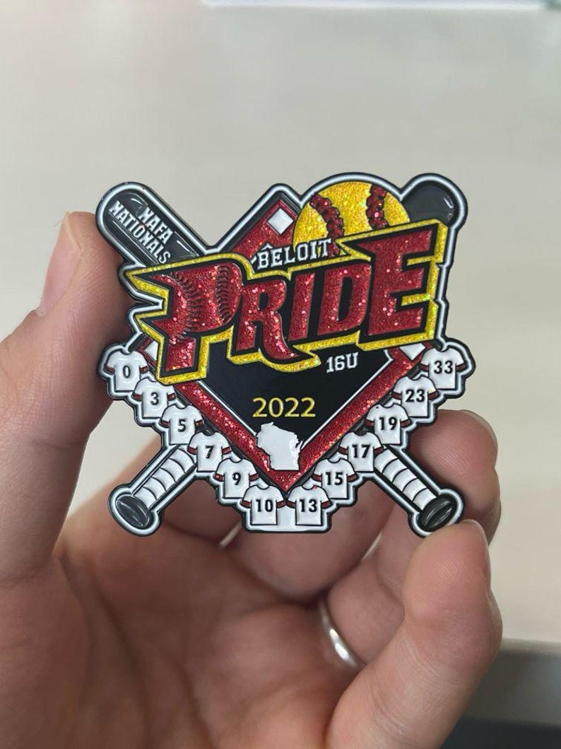 Custom Baseball Trading Pins: Cooperstown Pins Softball Enamel Filled ...