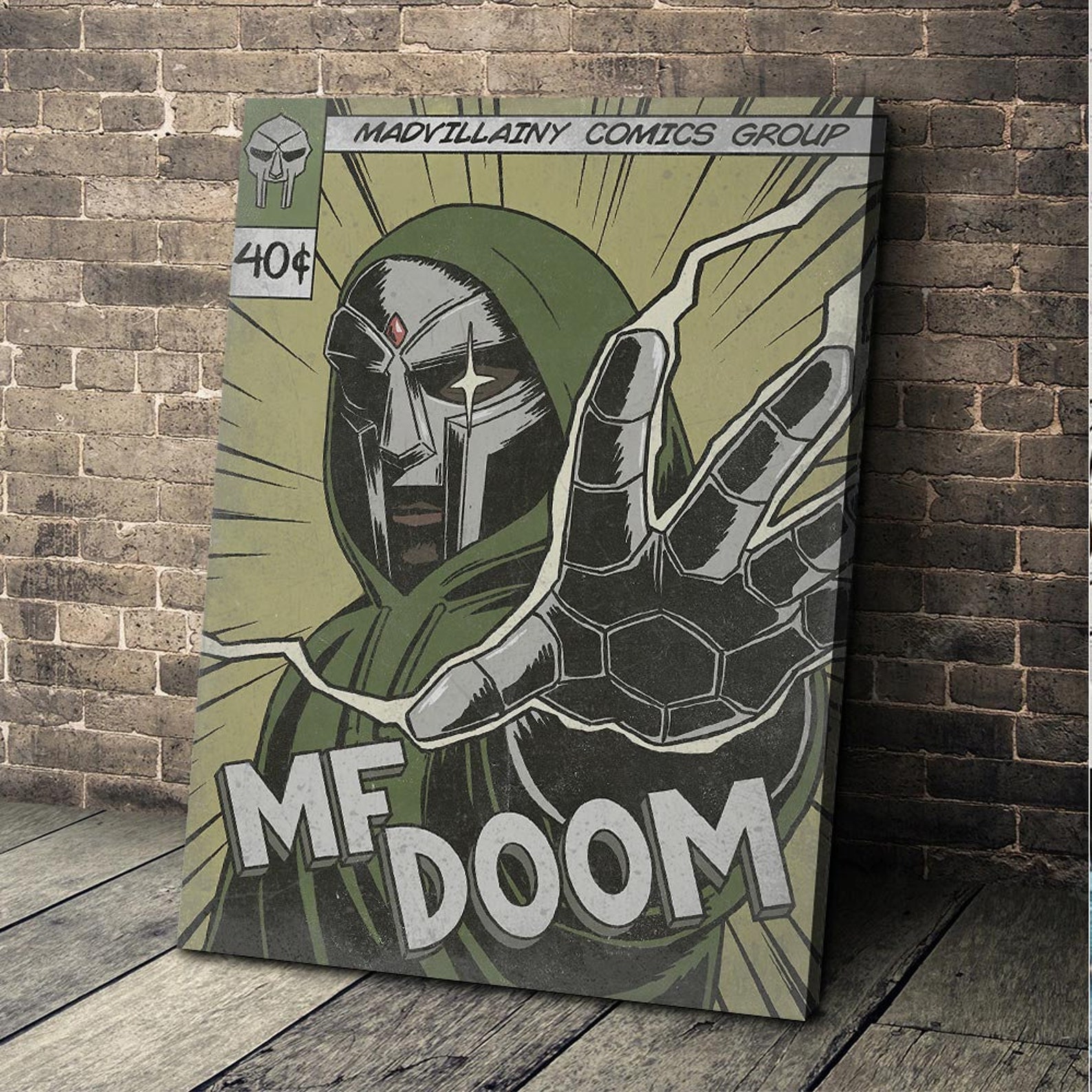 MF Doom Comic Art Book Canvas Print Madvillainy Poster MF - Etsy