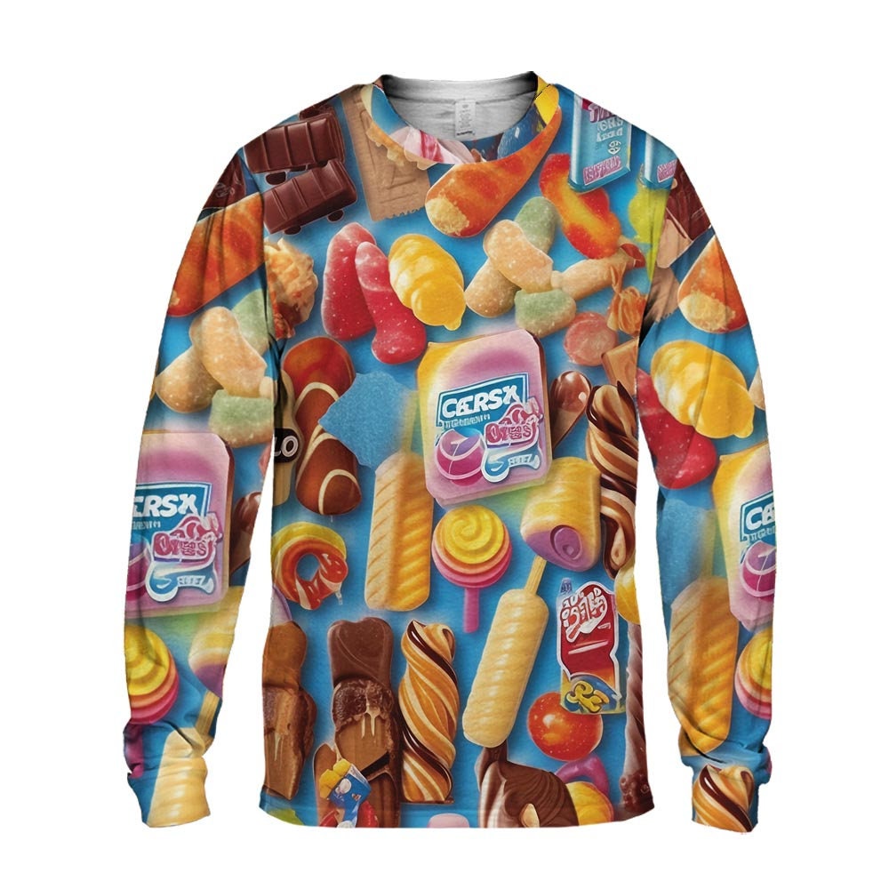Candy Hawaiian Shirt, Candy Sweet 3D For Men And Women, Candy Beach ...