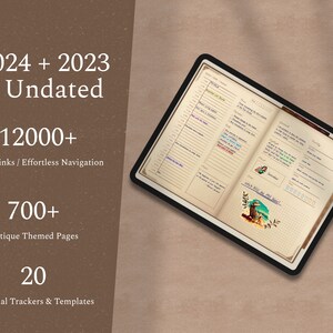 2024 2023 Vintage Digital Planner - Undated Planner Journal - Tracker ...