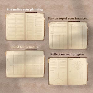 2024 2023 Vintage Digital Planner - Undated Planner Journal - Tracker ...