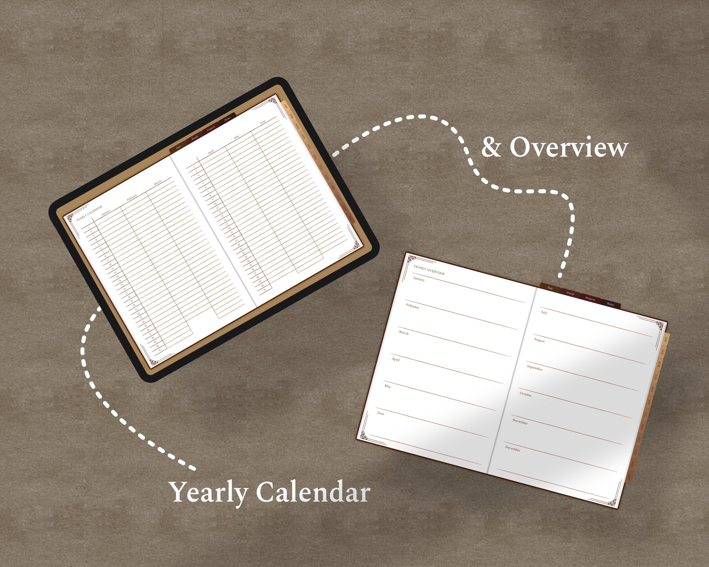 2023 Vintage Digital Planner - 2023 + Undated Planner Journal - Tracker ...