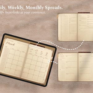 2024 2023 Vintage Digital Planner - Undated Planner Journal - Tracker ...