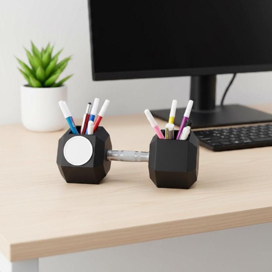 Magsafe Dumbbell Pen Holder | Gift for Fitness Lovers | Desk Organizer ...