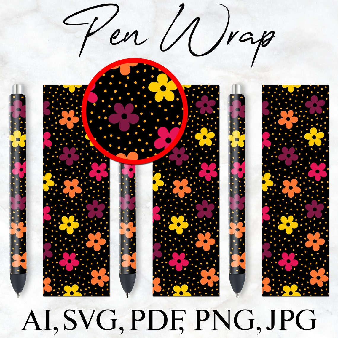 Pen Wraps Svg, Tearch Pen Wrap Svg, Pen Wrap Template, Pen Sublimation ...