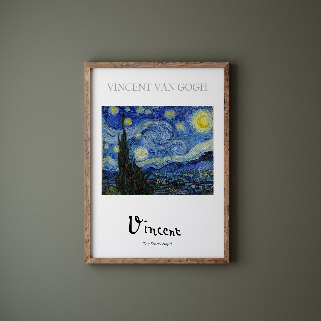 Vincent Van Gogh, Starry Night, Digital Download High Quality File ...