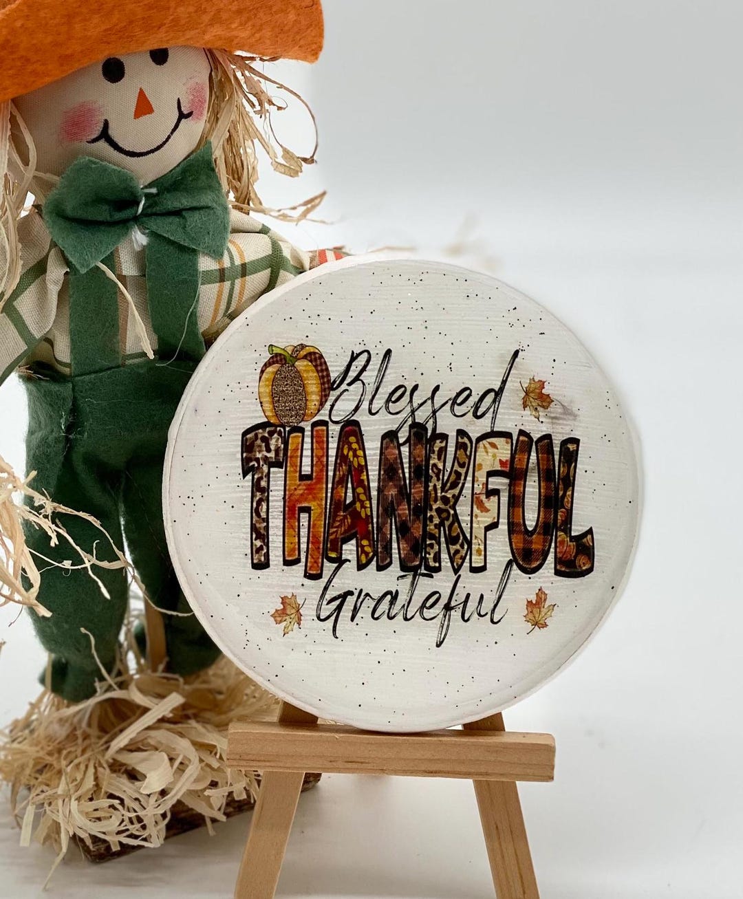 Thanksgiving Coaster blessed Thankful Grateful - Etsy