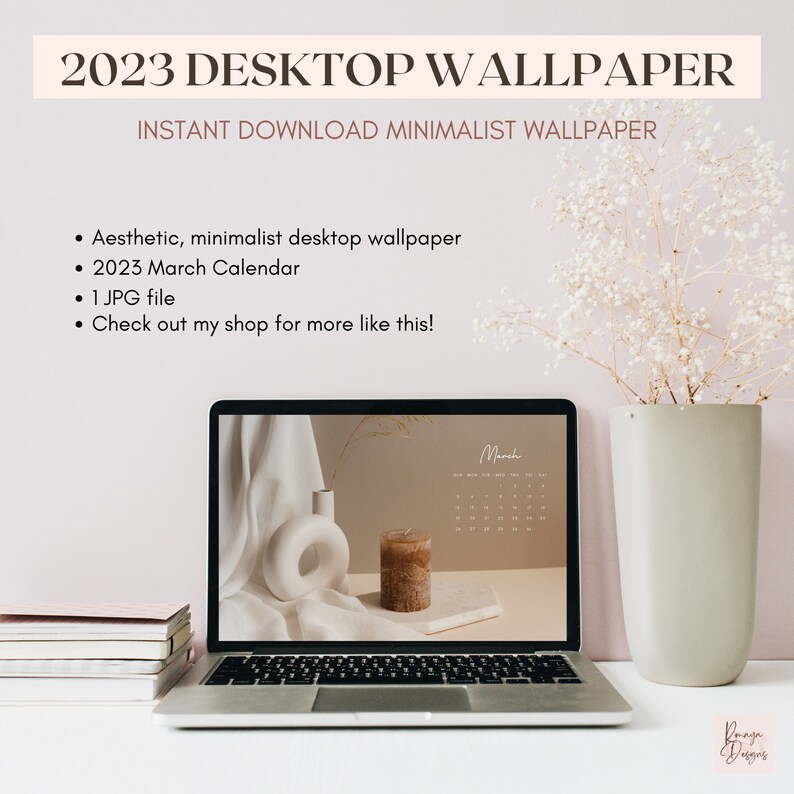 March 2023 Desktop Wallpaper, 2023 Calendar, Mac and Windows Desktop ...