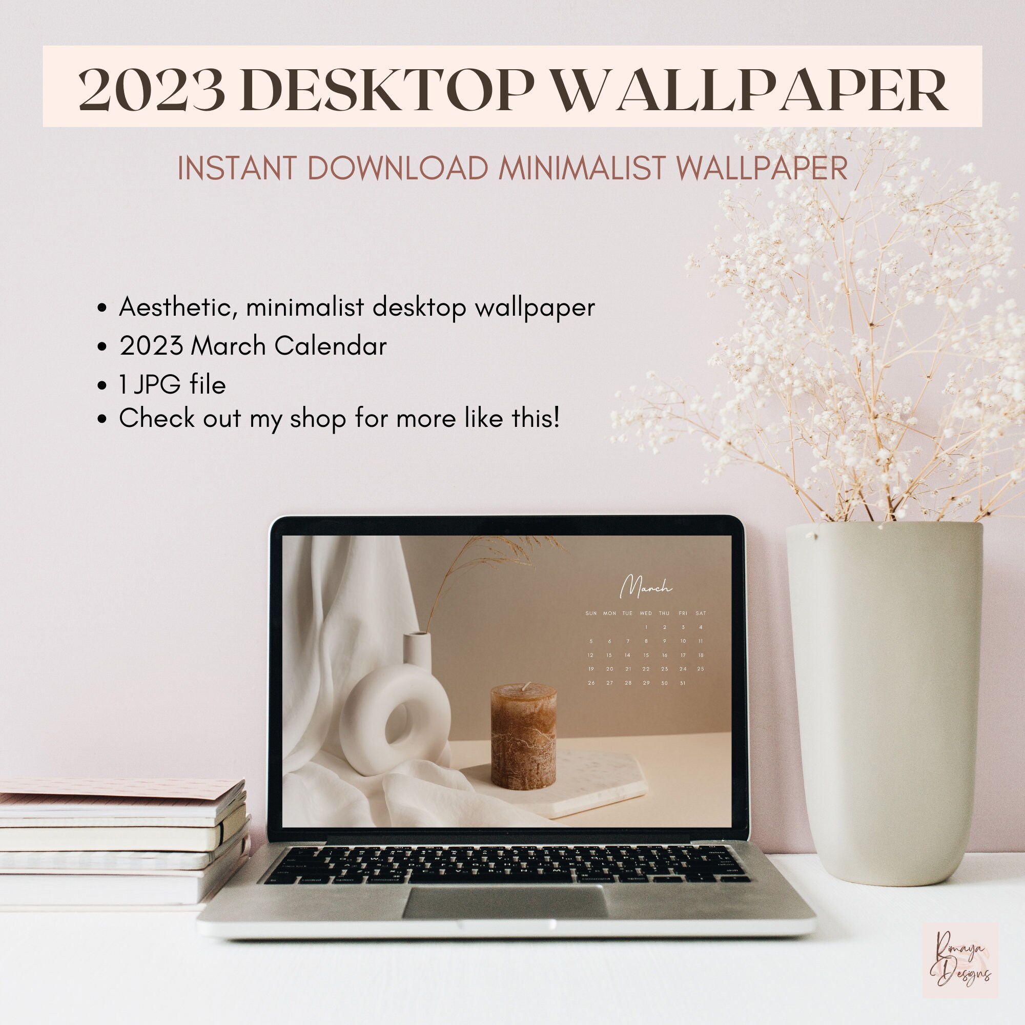 March 2023 Desktop Wallpaper, 2023 Calendar, Mac and Windows Desktop ...