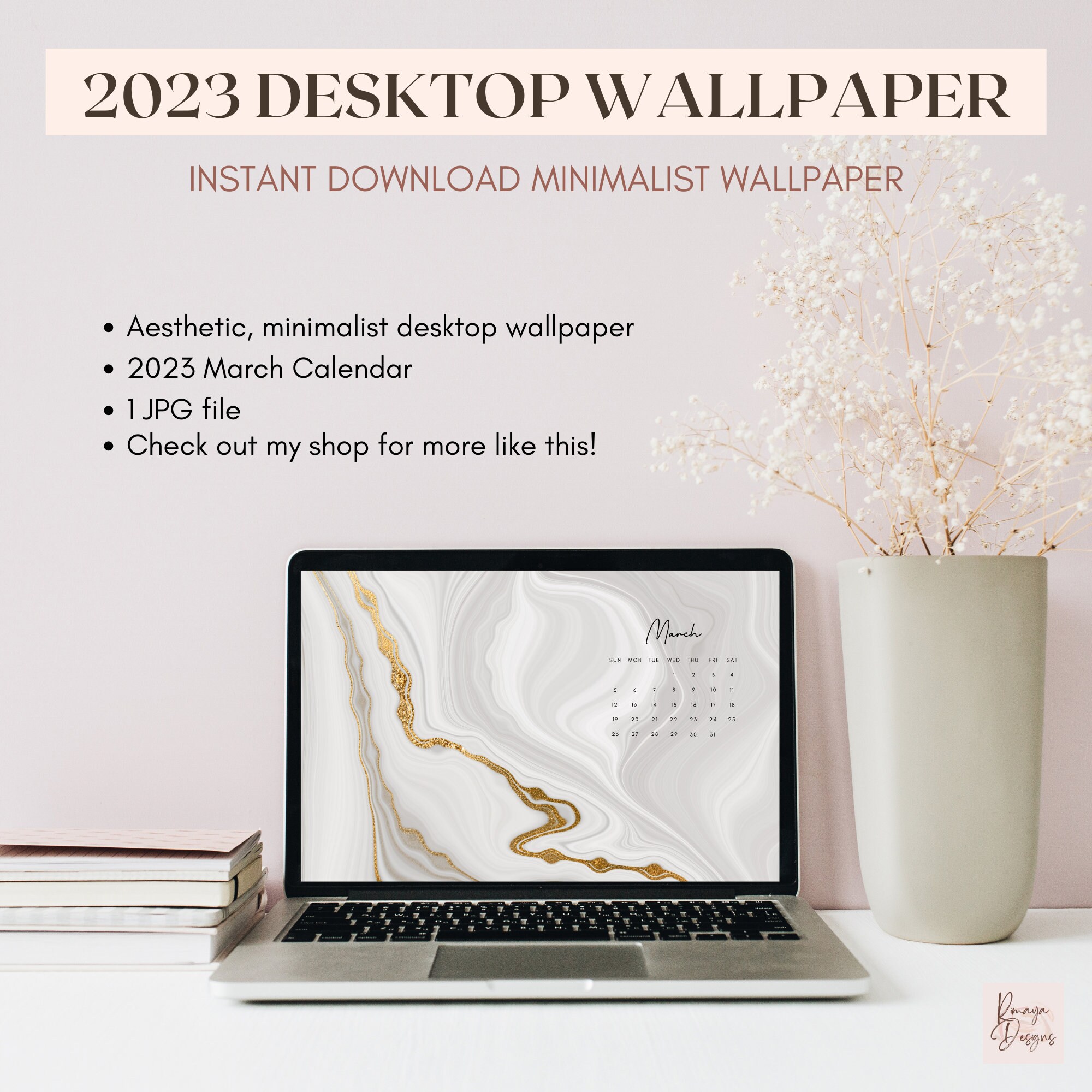 March 2023 Desktop Wallpaper, 2023 Calendar, Mac and Windows Desktop ...