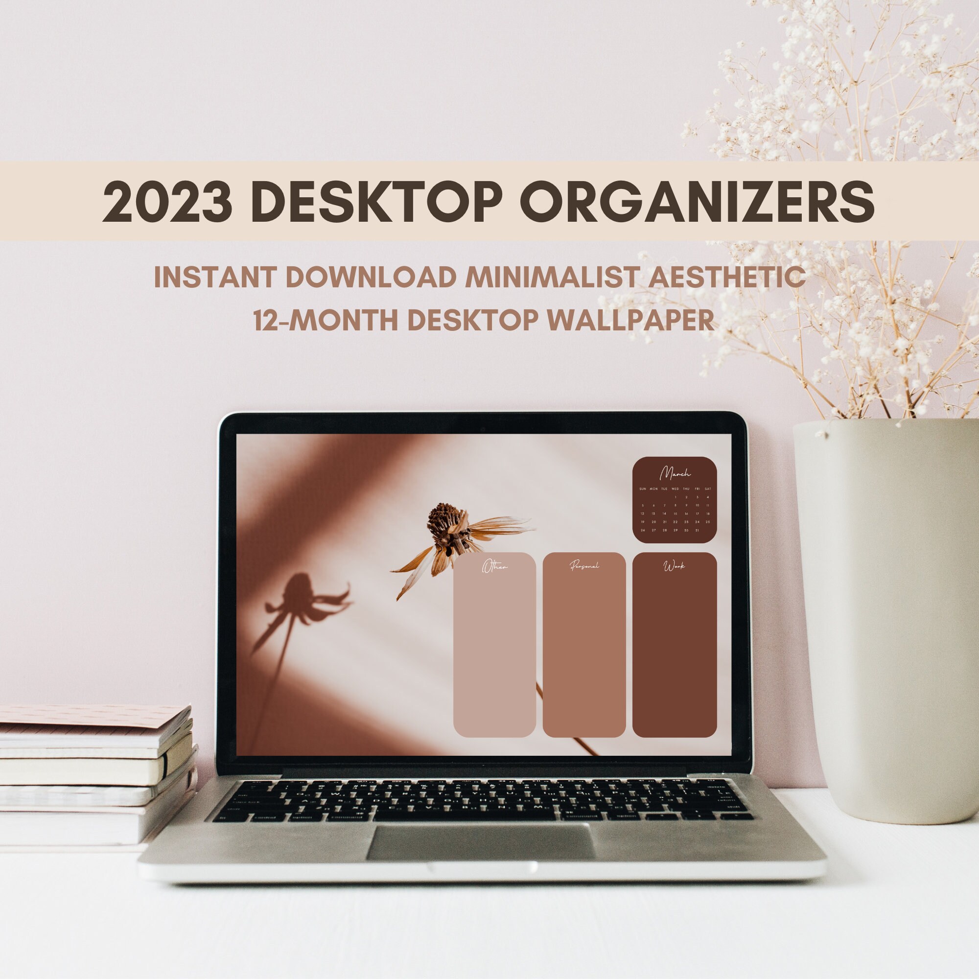 2023 Desktop Wallpaper, 2023 Organizer With Calendar, Mac Windows ...