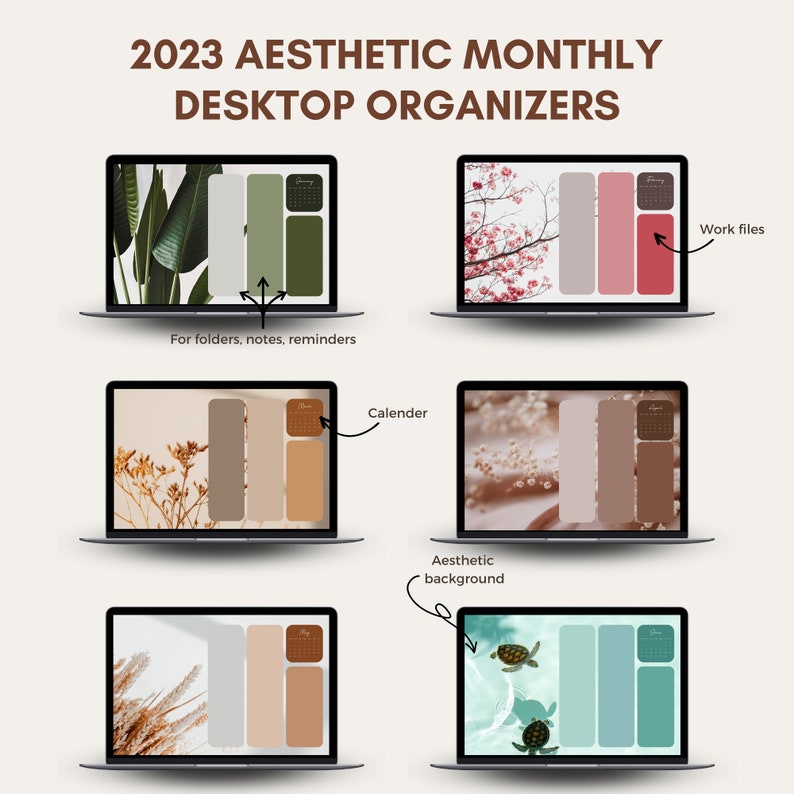 2023 Desktop Wallpaper, 2023 Organizer With Calendar, Mac Windows ...