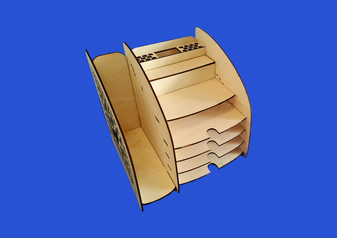 Wooden Desk Organizer Template Laser Cut Letter Tray Table Organizer ...