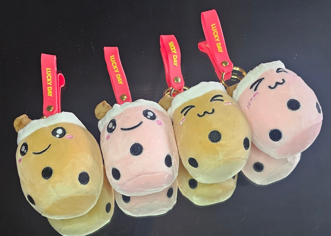Squishies Cute Plush Bubble Boba Tea Toy Key Ring / Key Chain / Wrist ...