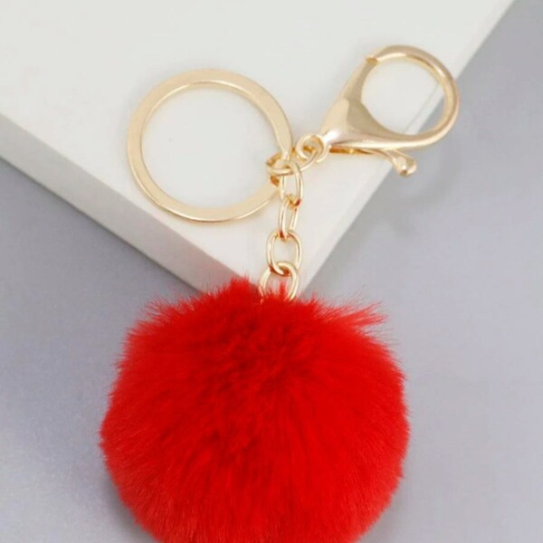 Fur Ball Keychain - Etsy