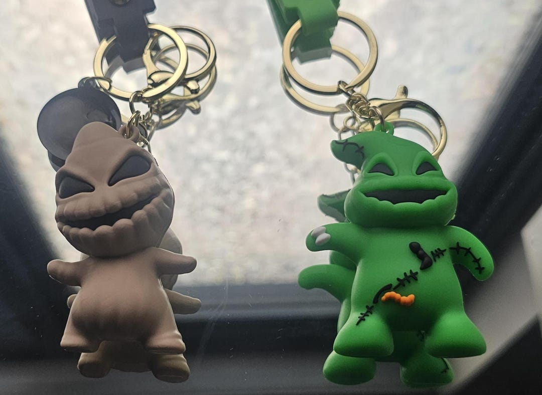 Two Colour Oogie Boogie Monster Green Worm Brown Sandman Key Chain Key ...