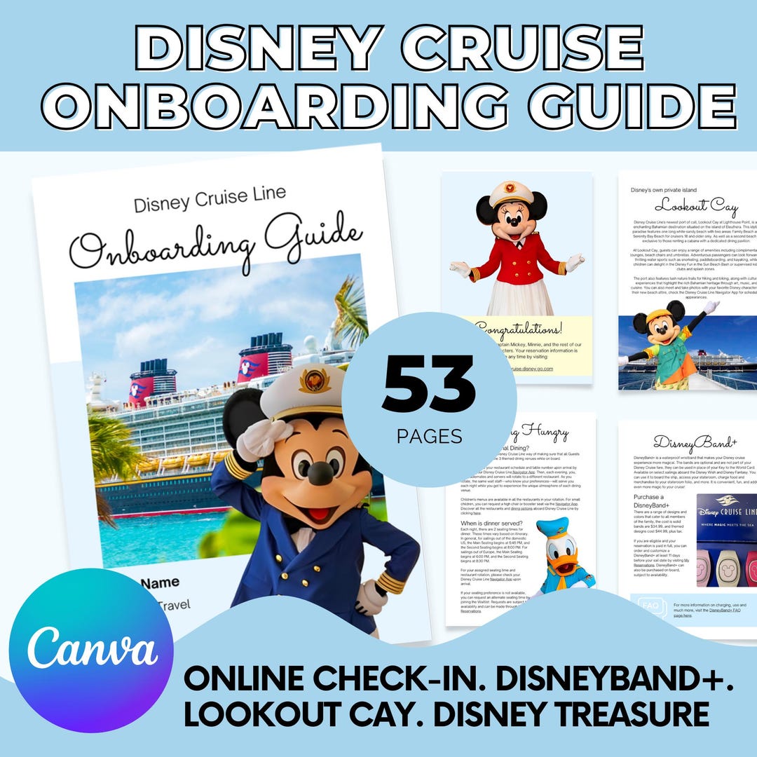 DCL Cruise Onboarding Guide 2025: Travel Agent Canva Template (digital ...