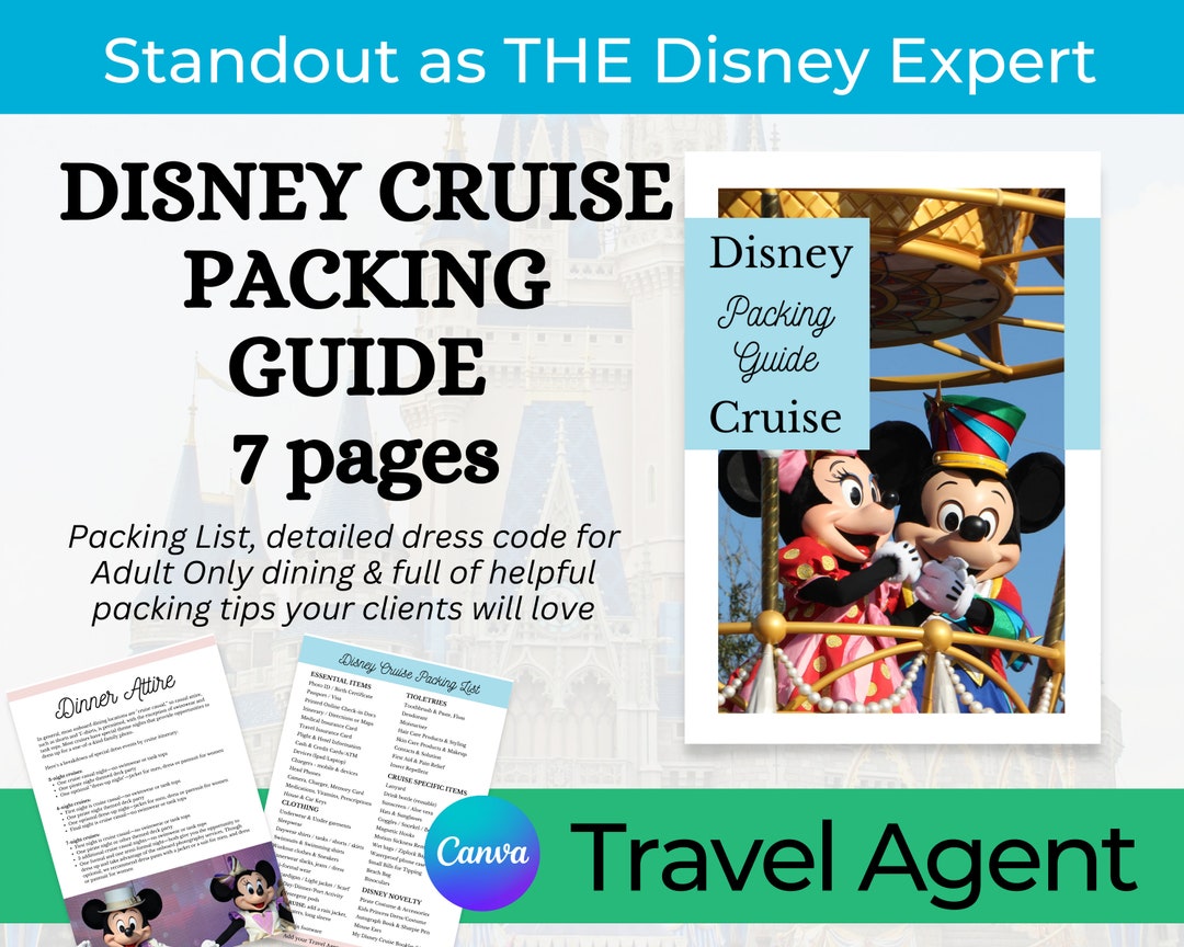 Travel Agent Cruise Client Packing Guide Template, Cruise Handbook ...
