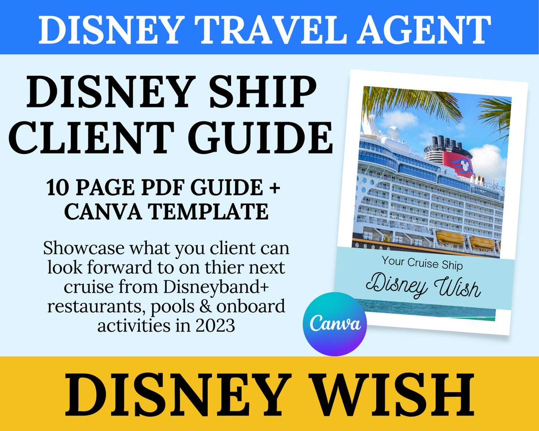 DCL Wish Client Guide Template: Travel Agent Cruise Planner (canva, PDF ...