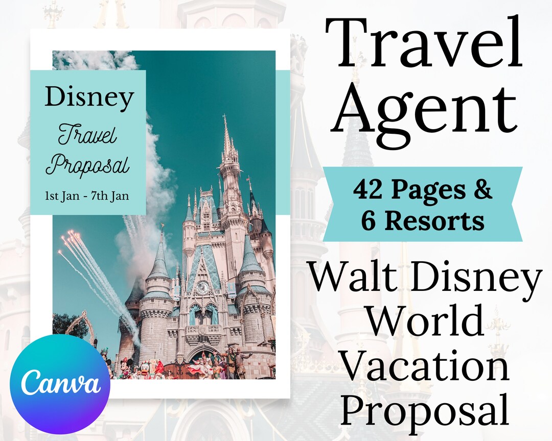 WDW Vacation Proposal Template: Travel Agent Itinerary (editable Canva ...