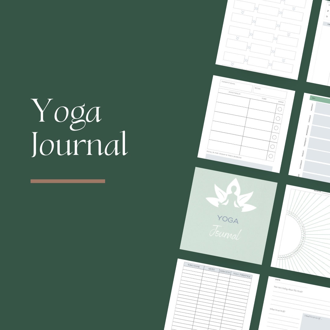 Yoga Journal Printable, Wellness Planner, Gratitude Journal, Spiritual ...