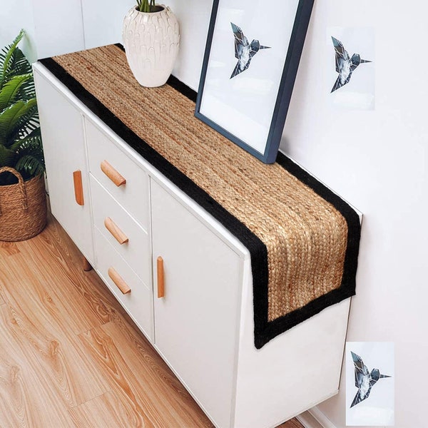 Black Jute Runner - Etsy