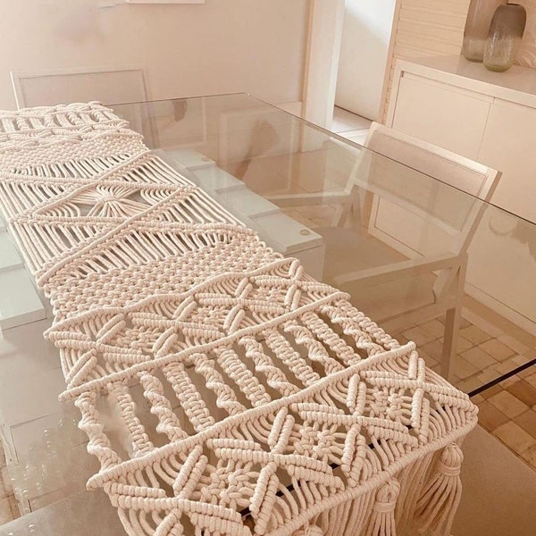 Macrame Table Runner - Etsy