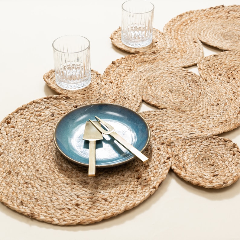 Reversible Jute Braided Table Runner Farmhouse Natural Jute - Etsy