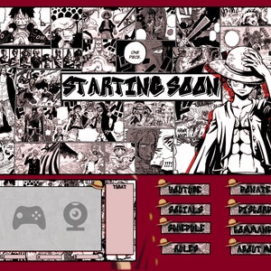 Animated Pack Overlay Stream One Piece for Twitch and - Etsy