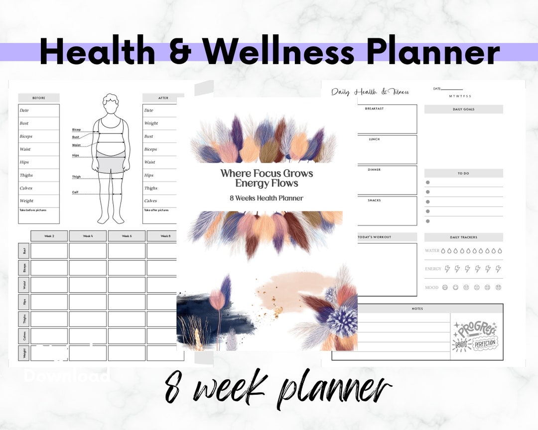 Printable A5 Health Planner: Track, Plan, and Build Healthy Habits - Etsy