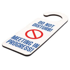 Do Not Disturb Meeting in Progress Handcrafted Laser Cut Plywood Door ...