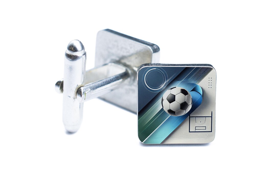 Handcrafted Tin and Pewter Soccer Ball Cufflinks With UV Printed Ai ...