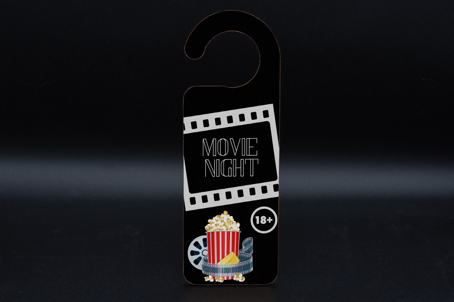 Movie Night – Movie Themed Plywood Door Handle Hanger – Perfect for ...