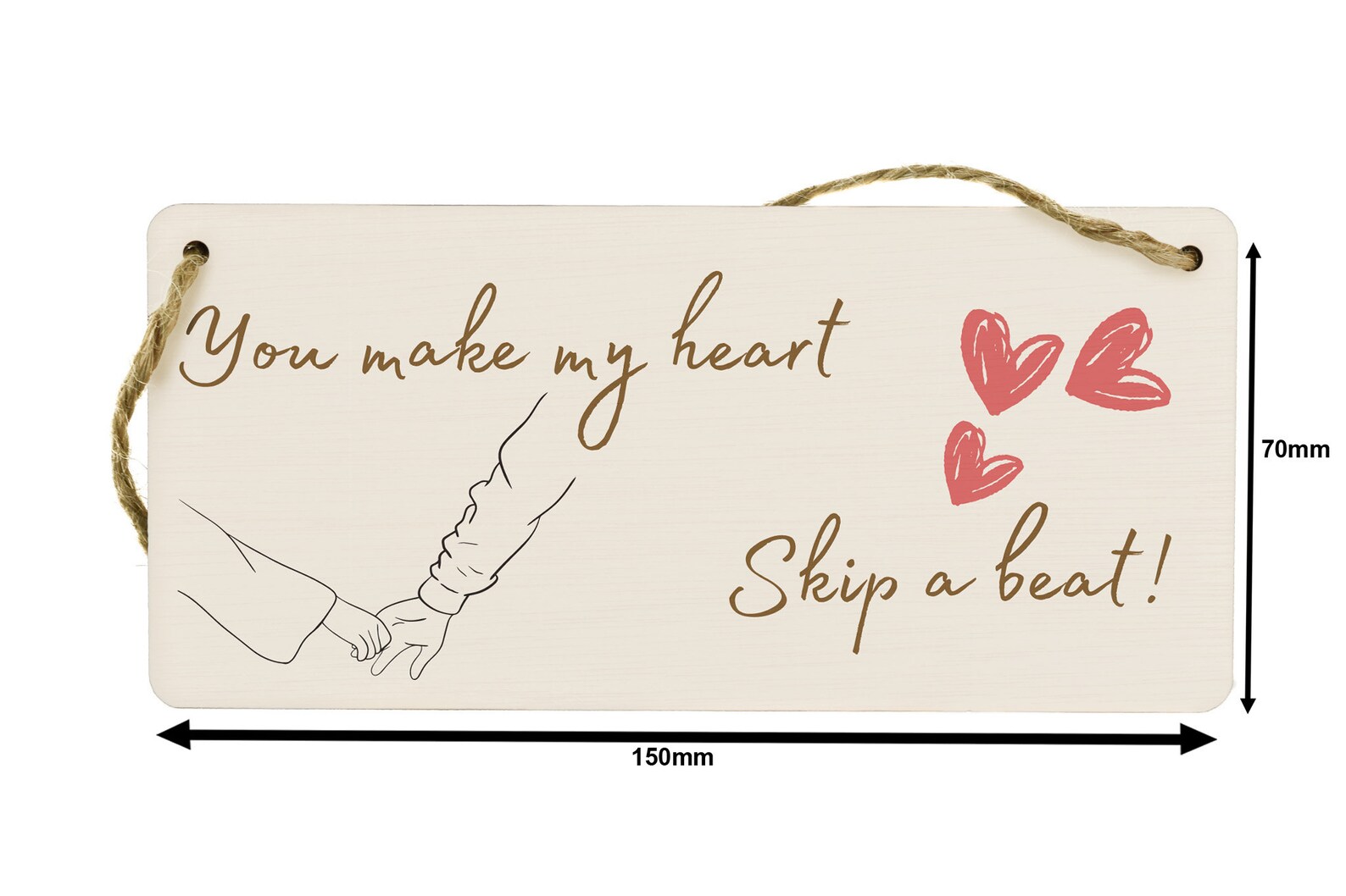 Makes My Heart Skip a Beat – Romantic Plywood Hanging Sign – Perfect ...