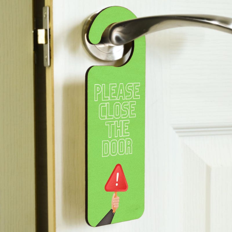 Please Do Not Close the Door Sign - Etsy