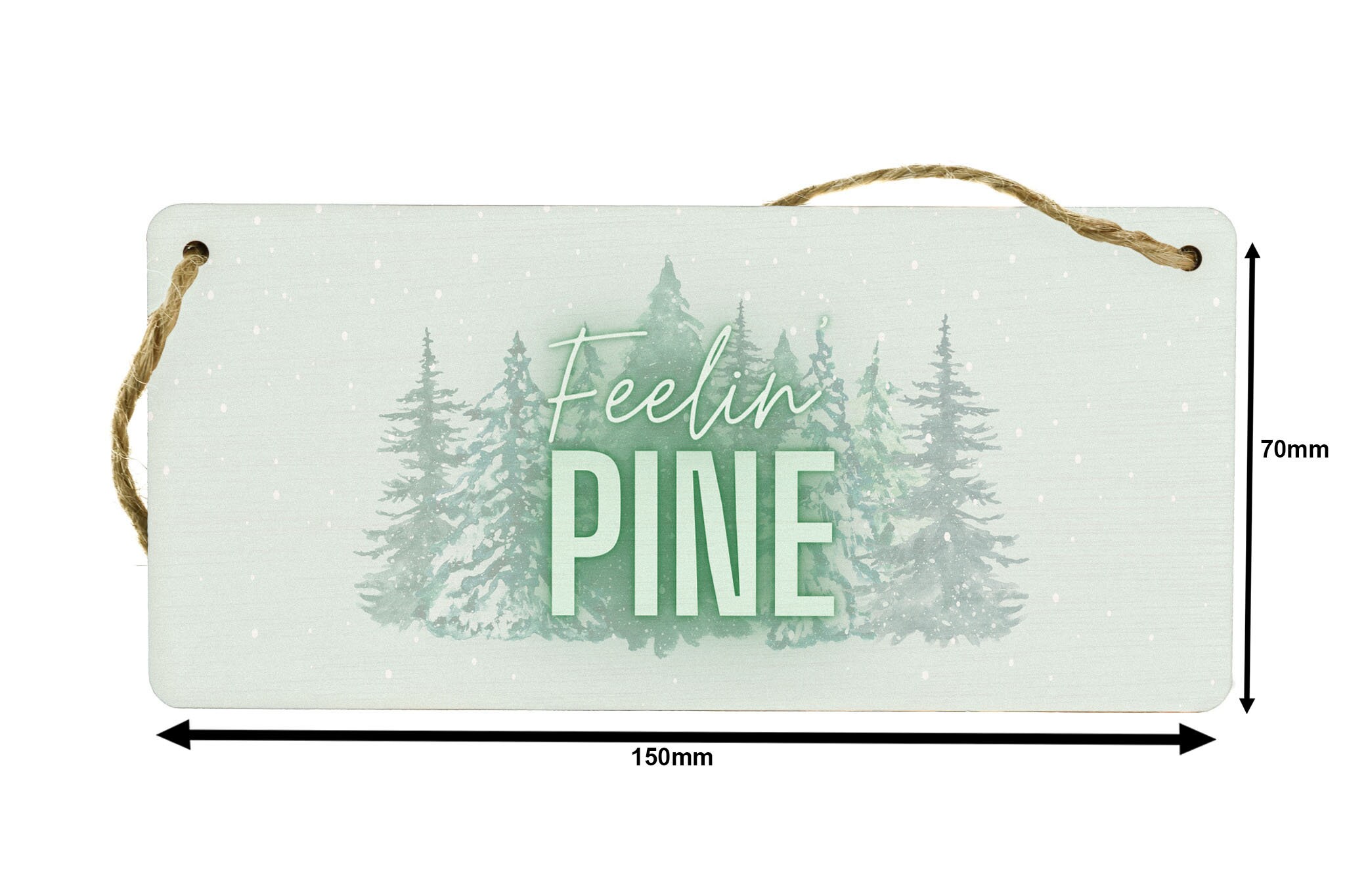 Feeling Pine – Winter Themed Plywood Hanging Room Sign for Home (smlsgn ...